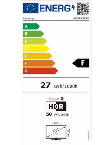 Samsung F6000 32" Full HD HDR Smart TV (2025) | UE32F6000FKXXU