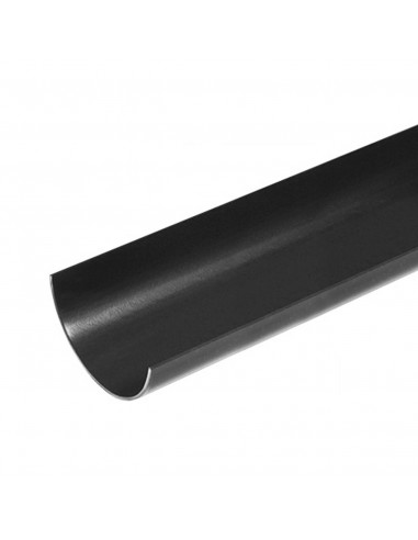 112MM HALF ROUND GUTTER BLACK 4M
